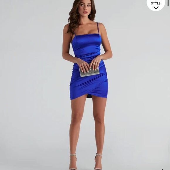 Windsor | Dresses | Royal Blue Silk Windsor Hoco Dress | Poshmark